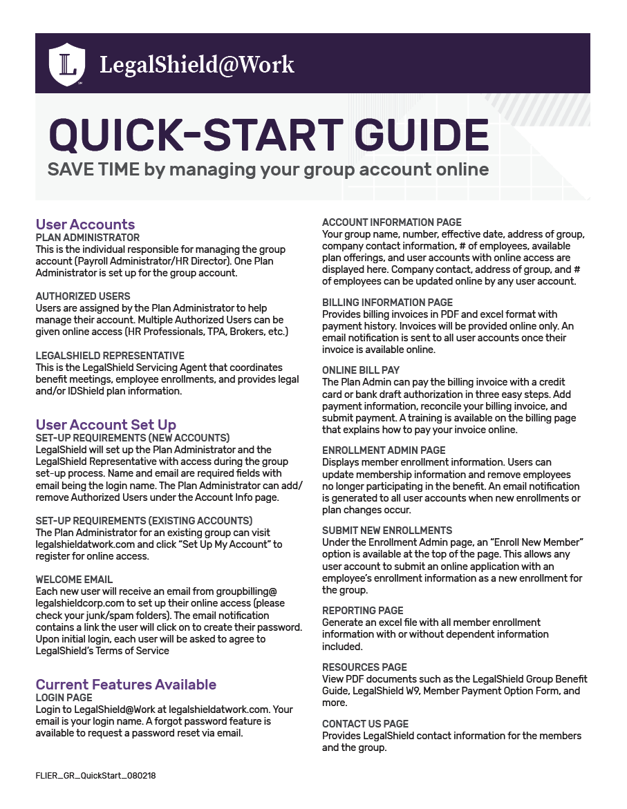 LegalShield - Employer Quickstart Guide