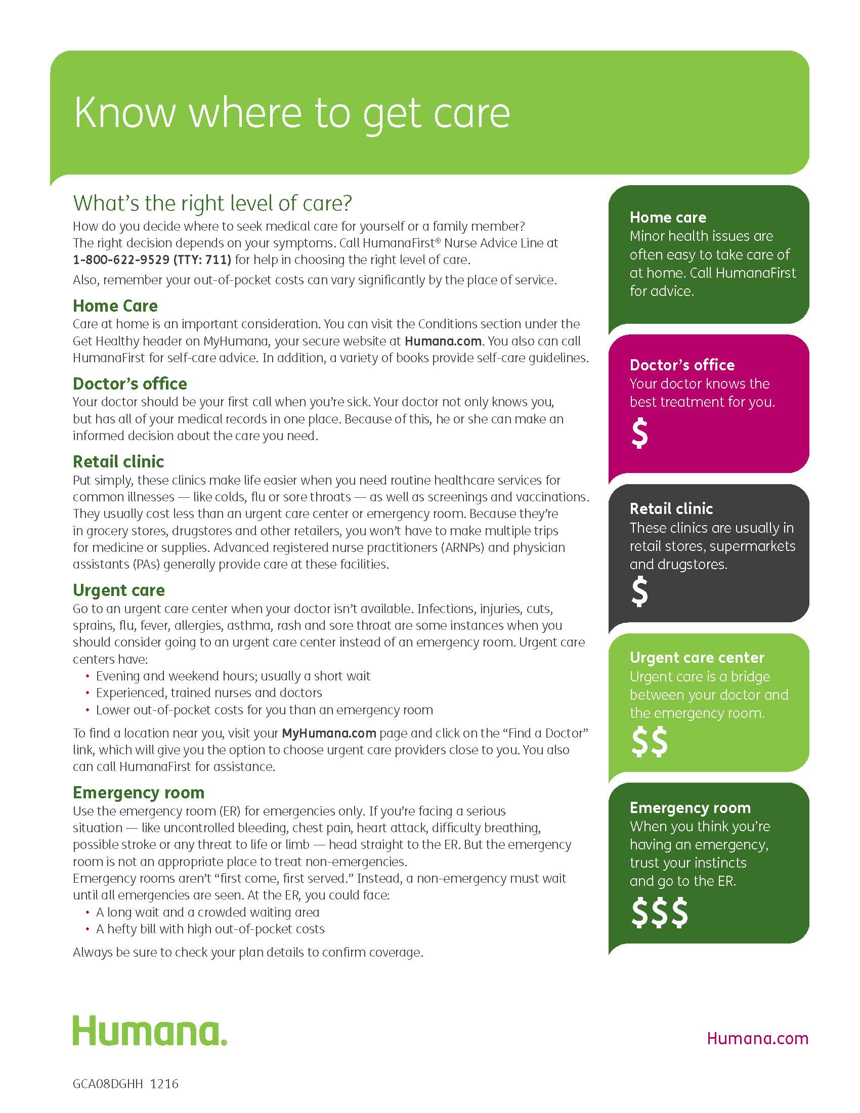 Humana - Know Where To Go For Care